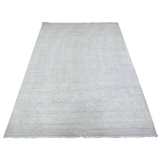 Shahbanu Rugs Platinum Gray White Wash Peshawar with All Over Design ...
