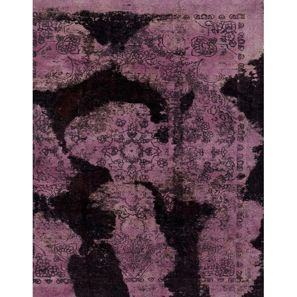 Ahgly Company Machine Washable Abstract Raspberry Purple Area Rugs ...