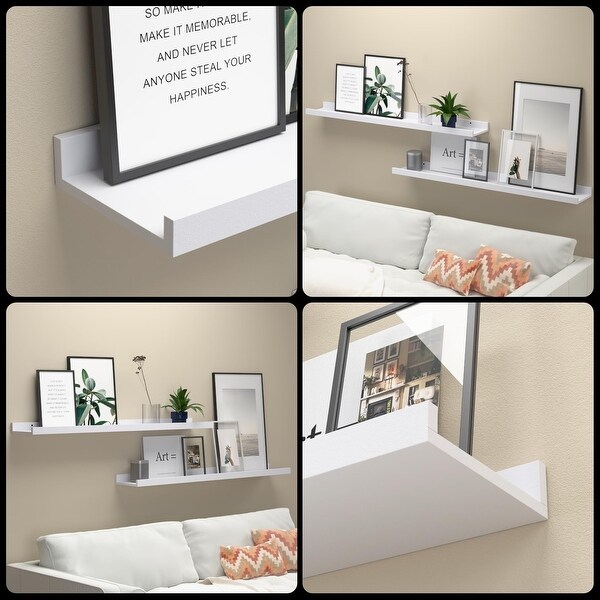 White wall mounted shelves & ledges store