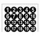 Round Number Stickers Self Adhesive PVC Labels Waterproof - Bed Bath ...