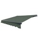 ALEKO Retractable Home Patio 10 x 8 feet Awning Green Canopy Black ...