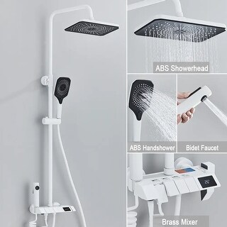 Rotatable Piano Digital Single Handle Brass Bathroom Shower Faucets Set ...