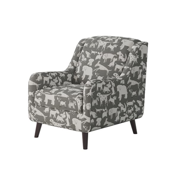 Doggie Graphite Fabric Upholstered Accent Chair - Bed Bath & Beyond ...