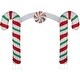 7' Lighted Double Candy Cane Archway Outdoor Christmas Decoration - Bed ...