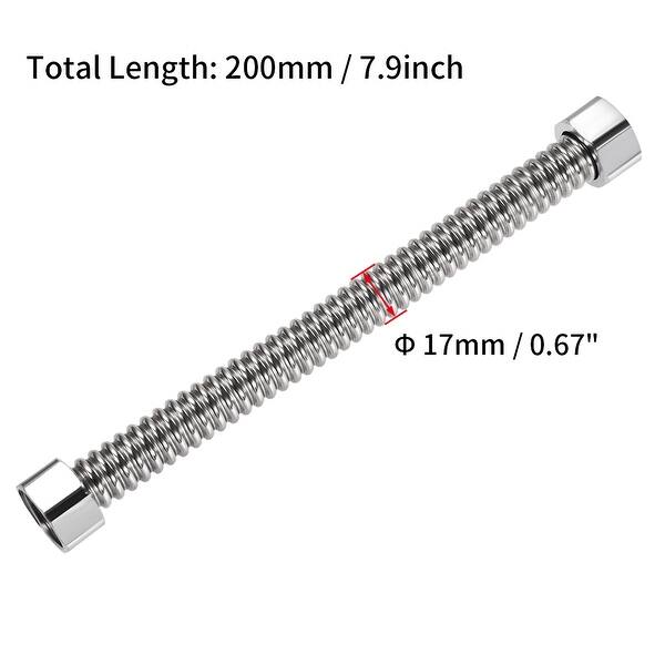 Corrugated Stainless Steel Water Line 7.9" G1/2 Female Connector 2pcs ...