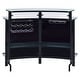 Keystone Black Curved Glass Top Home Bar Wine Cabinet - Bed Bath ...