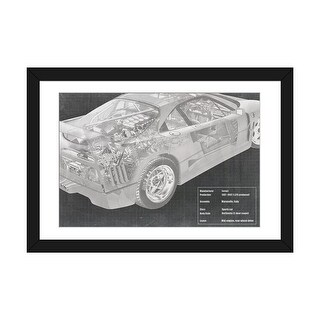 iCanvas "Engine and Interior X-Ray Blueprint" by 5by5collective - Bed ...
