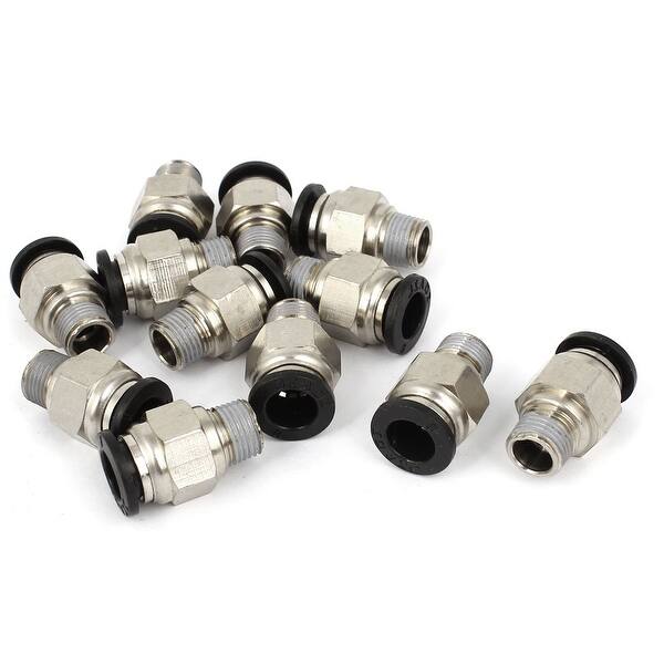 12 x Straight Male Thread Quick Connectors Pneumatic Fittings 8x1/8BSP ...