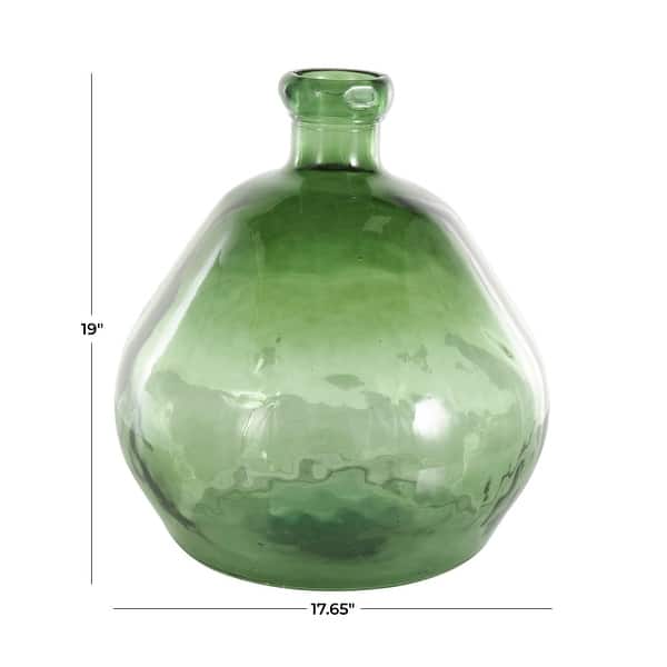 Green Recycled Glass Handmade Wide Ombre Spanish Bottle Vase Bed Bath And Beyond 39913494