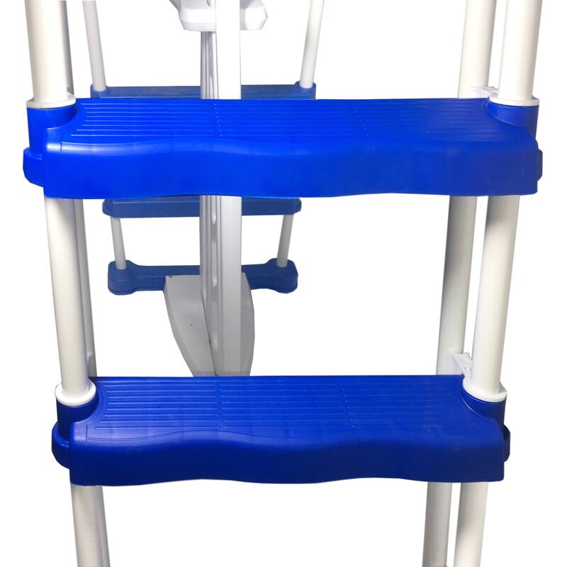 52-in A-Frame Pool Ladder with Safety Barrier and Removable Steps - Bed ...
