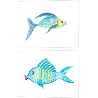 Julie DeRice 'Yellow and Blue Fish' Canvas Art (Set of 2) - Bed Bath ...