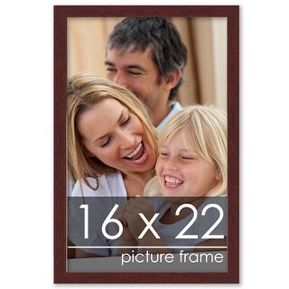 16x22 Traditional Walnut Complete Wood Picture Frame with UV Acrylic ...
