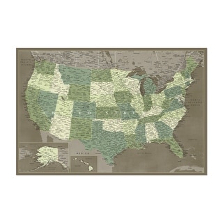 Detailed map of the United States Camo Maps Army Art Print/Poster - Bed ...