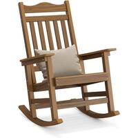 Outdoor Rocking Chair White Frame with Cushion Water-Resistant - Bed ...