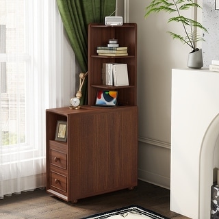 End Table with Drawers, Corner Table with Open Shelves, Tall Side Table ...