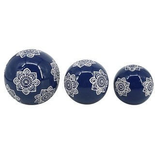 Sagebrook Home Ceramic Decorative Orbs Set - Enhance Your Space with ...
