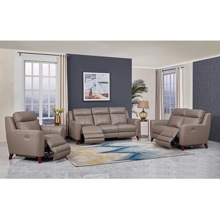 Hydeline Sterling Top Grain Leather Power Reclining Sofa Set, Sofa ...