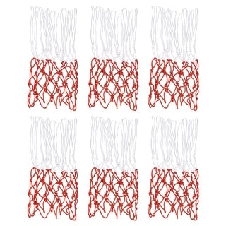 6Pcs 17.7" Polyester Basketball Hoop Net Replacement, White Red - Bed ...