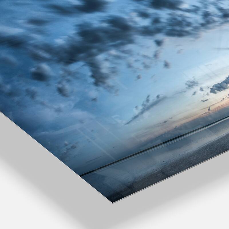 Manych Rissua Lake Panorama - Landscape Glossy Metal Wall Art ...
