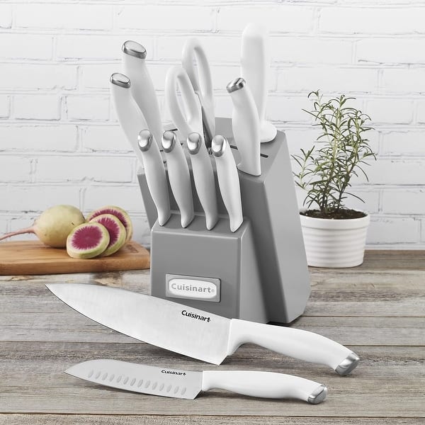 Cuisinart C77SSW-12PG Color Pro Collection 12 Piece Knife Block Set ...