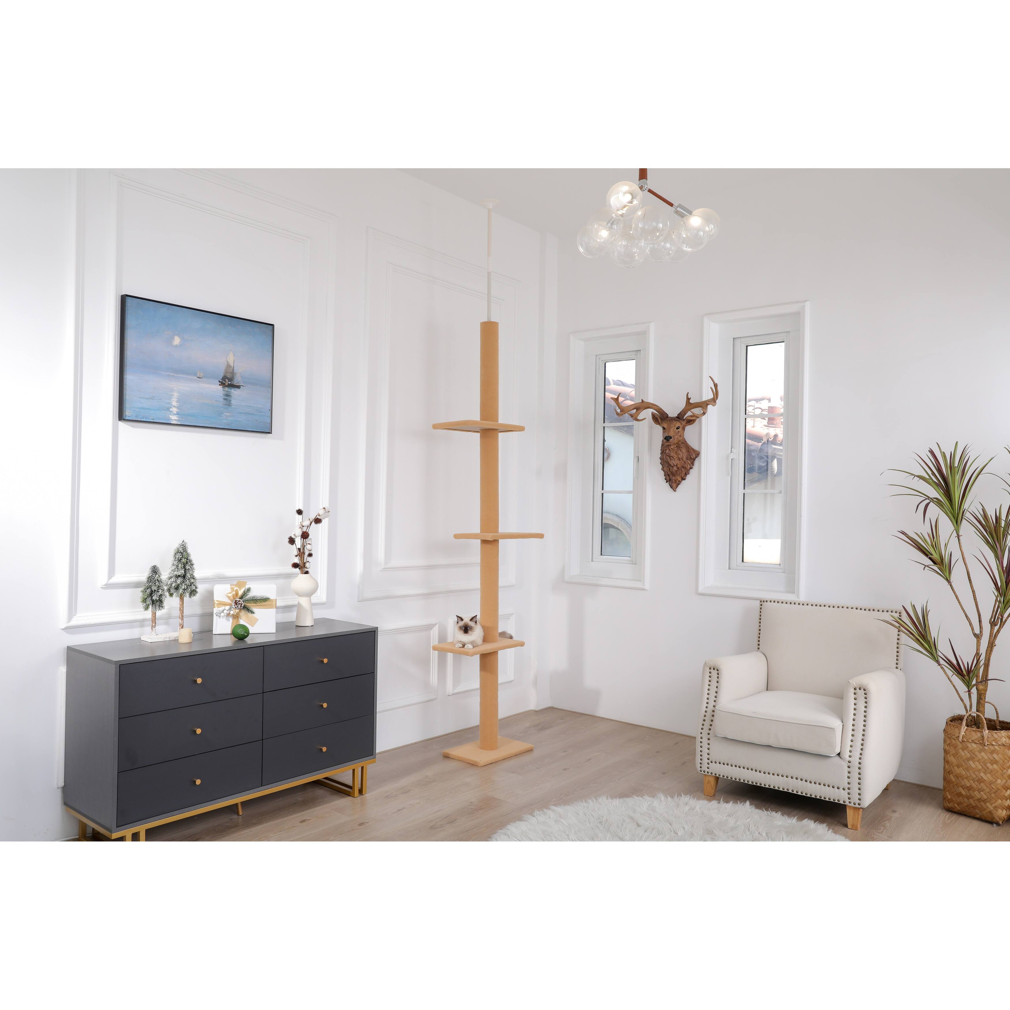 9ft Crawling cat tree with up to ceiling - Bed Bath & Beyond - 37908990