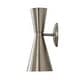 2-Light Mid-century Double Cone Hourglass Wall Light - Brass Nickel ...