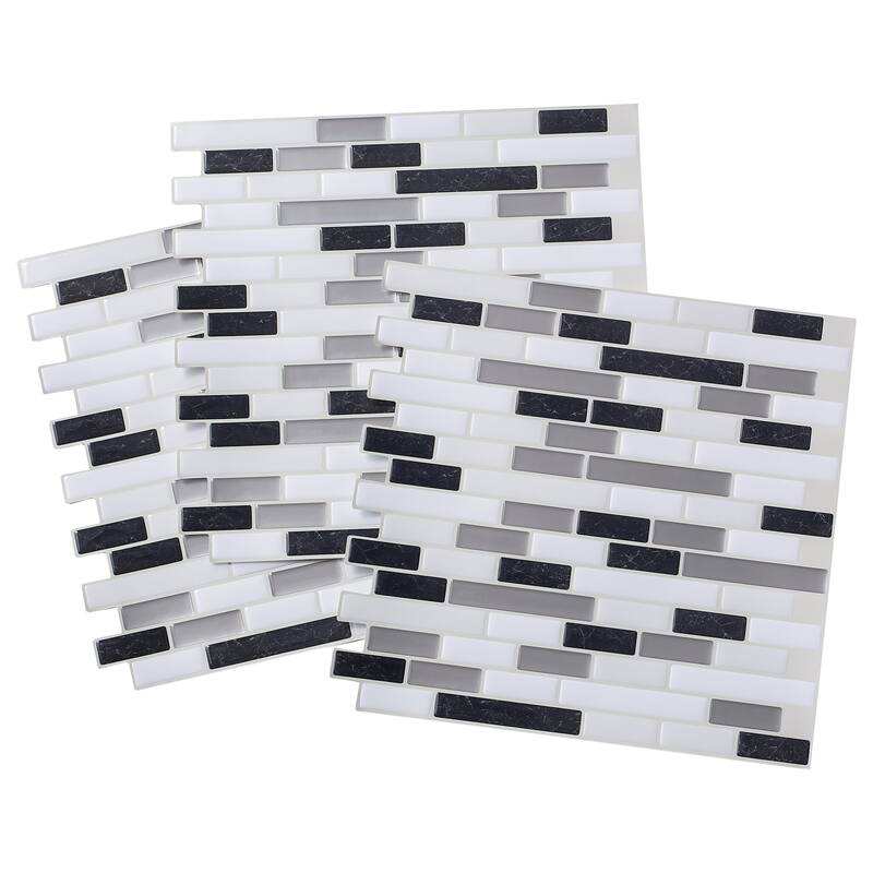 Tack Tile Peel & Stick Vinyl Backsplash (pack of 3) - Overstock - 21930782