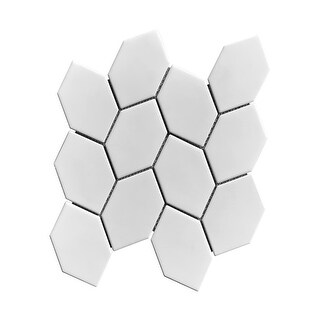 Porcelain Mosaic Tiles - Rhombus Wall and Floor Tiles - Case (10 Sheets ...