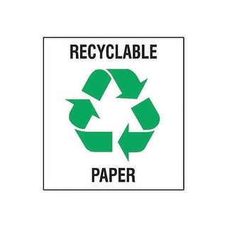 Recycling and Conservation Labels, Indoor/Outdoor Industrial, Green ...