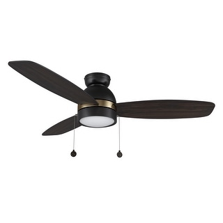 Reed 52-inch Indoor Ceiling Fan with Pull Chain,Dimmable LED Light Kit ...
