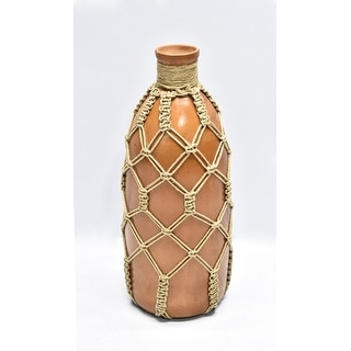 Vase Lg Mud & Rope Natural Finish Dia 5.5" & H 13" - NATURAL - Bed Bath ...