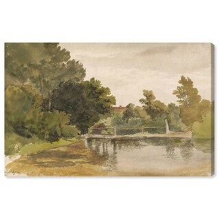 Reflections in a Wooded Pool Canvas Rustic Farmhouse Art by Art Remedy ...