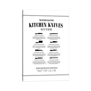 iCanvas "Kitchen Knives Chart" by Alchera Design Posters Canvas Print ...