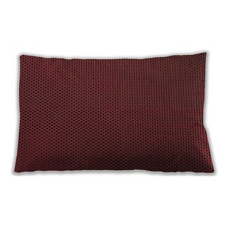 Ahgly Company Patterned Indoor-Outdoor Blood Red Brown Lumbar Throw ...