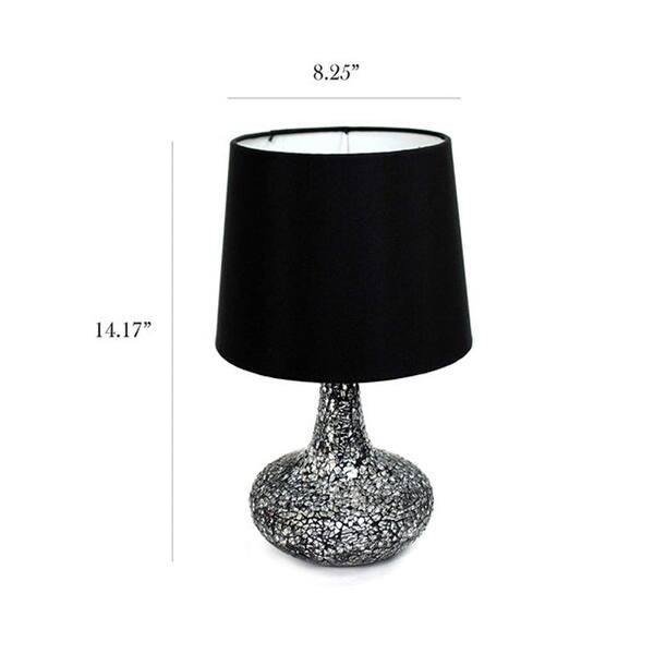 Mosaic Tiled Glass Genie Table Lamp with Fabric Shade - Bed Bath ...