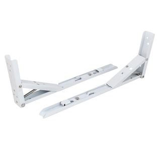 Spring Loaded Folding Support Shelf Bracket 14-inch Long 2 Pack - White ...