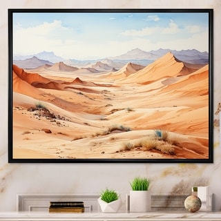 Designart "Desert Sahara Landscape" Desert Framed Wall Decor - Bed Bath ...