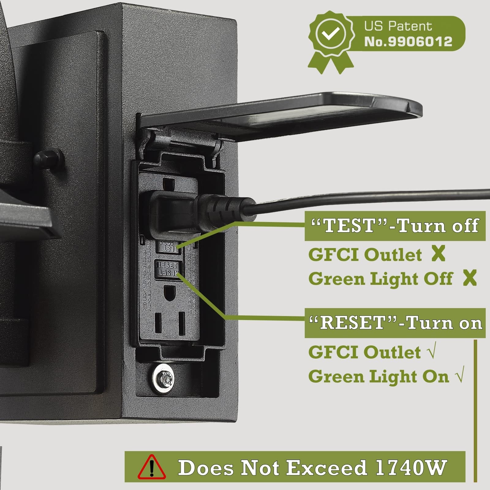 Outdoor Wall Light with Built-in GFCI Outlet - Bed Bath & Beyond - 39955183