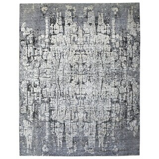 Shahbanu Rugs Extra Soft Oversized THE TREE BARK Abstract Design Hand ...
