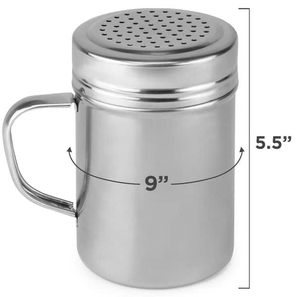 Metal Dredge Shaker with Stainless Steel Top - 9" x 5.5" (W x H) - Bed ...