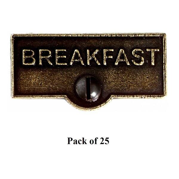25 Switch Plate Tags BREAKFAST Name Signs Labels Cast Brass | Renovator ...