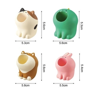 Animal Shape Pen Holder Fadeless Resin Desk Organizer Paper Clip Case ...