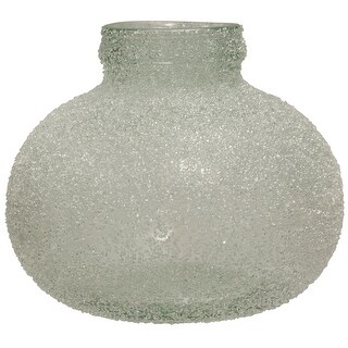 Translucent Smoke Crackle Glass Round Vase - Bed Bath & Beyond - 22120743