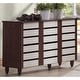 Porch & Den Harold Martin Brown/ White 3-door Shoe Cabinet - Bed Bath ...