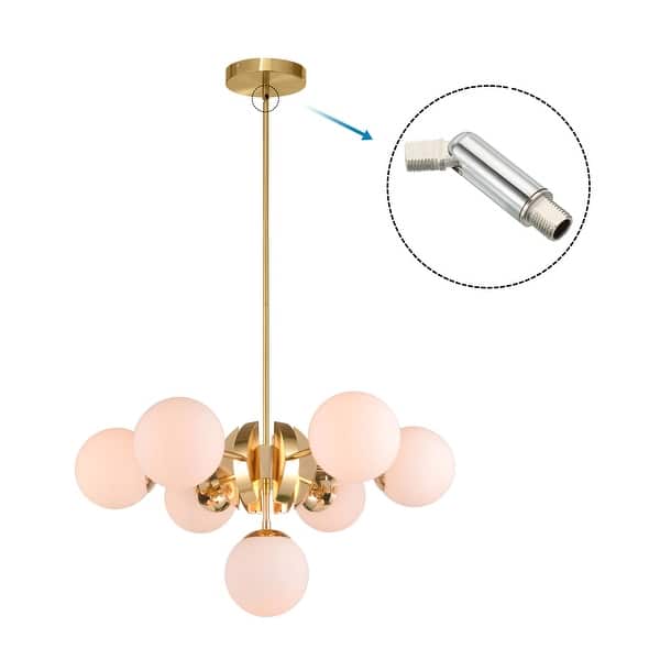 4Pcs 180/350 Degree Sloped Ceiling Light Adapter M10 Thread Chrome ...