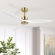 GetLedel 60" Solid Wood 3-Blade DC Motor Ceiling Fan with Remote ...