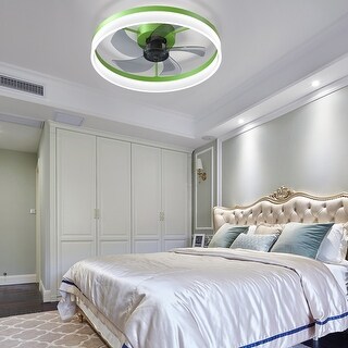 Ceiling Fans with Lights Dimmable LED Embedded Thin Ceiling Fans - Bed ...