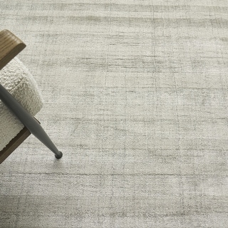 EXQUISITE RUGS Robin Stripe Hand-loomed Bamboo Silk/Wool Taupe Area Rug ...