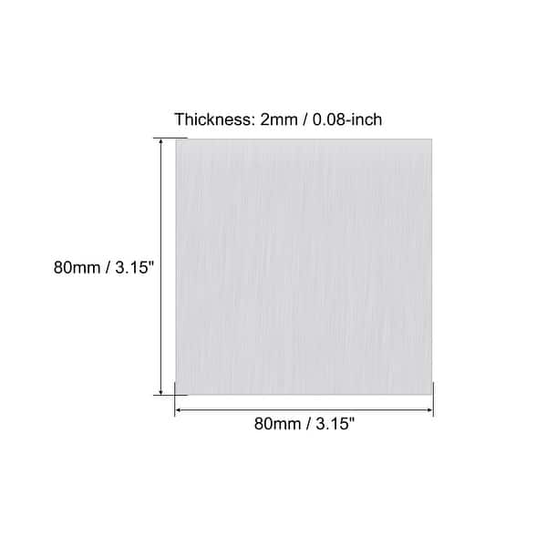 120mm x 120mm x 2mm Rectangle 1060 Aluminum Sheet Flat Metal Plate ...
