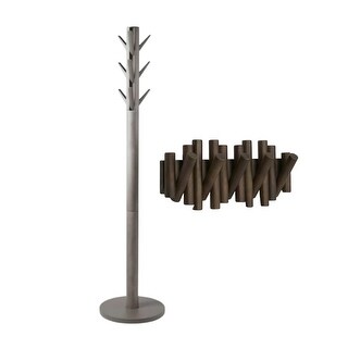 Umbra Flapper Coat Rack (Gray)+Umbra Picket Rail Hook (Aged-Walnut ...